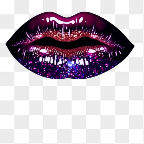 Download Pink and Purple Lips with Glitter Dripping PNGs Online ...