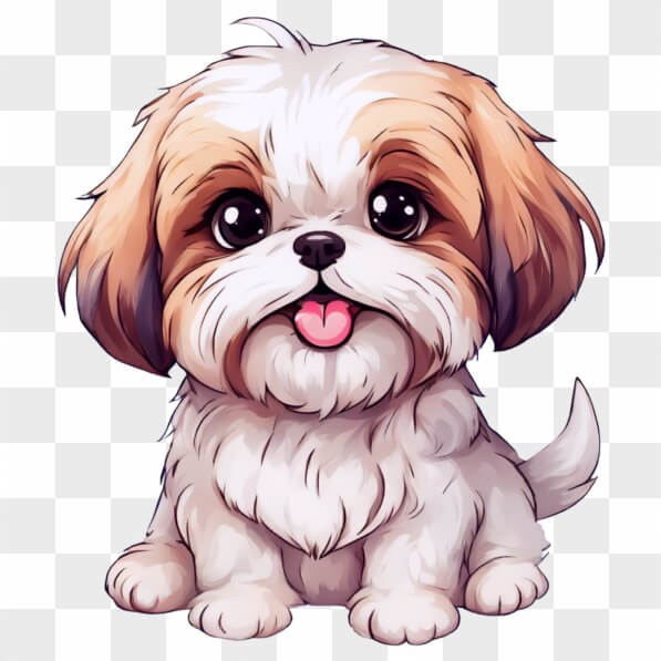 Download Kawaii Dog with Tongue Out Kawaii Online - Creative Fabrica