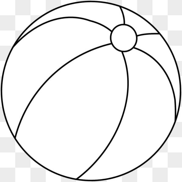 Download Strandbal Kleurplaat PNGs online op Creative Fabrica