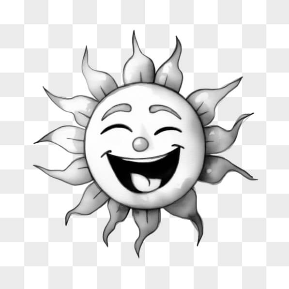 Download Smiling Sun Drawing Sketches Online - Creative Fabrica