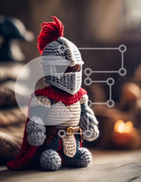 Download Crocheted Knight Doll on Books Stockphotos Online - Creative ...