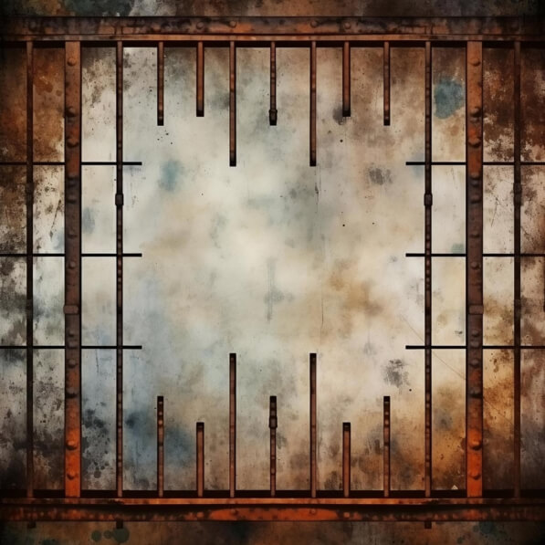 Download Old Rusty Jail Cell with Cloudy Background Backgrounds Online ...