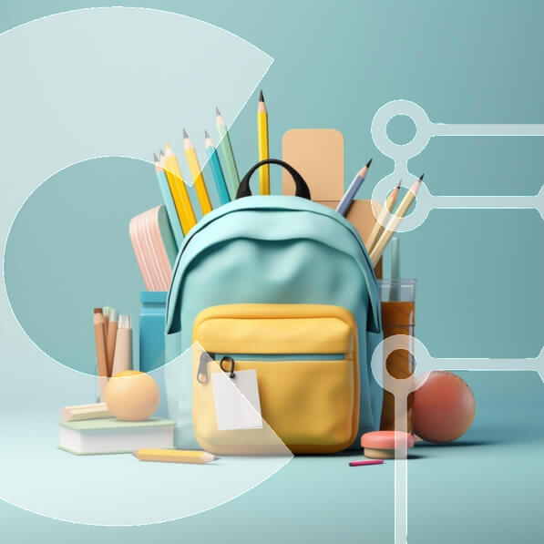 Organized School Supplies Collection stock photo | Creative Fabrica