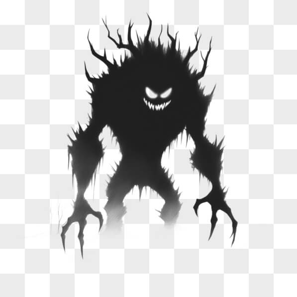 Download Black and White Evil Monster Drawing in the Snow Sketches ...