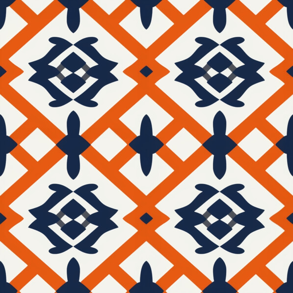 Download Orange and Blue Geometric Pattern on White Background Patterns ...