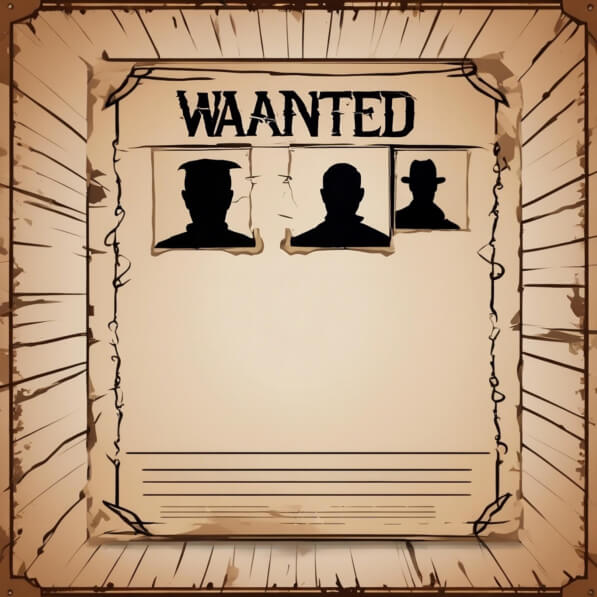 Download Vintage Wanted Poster with Silhouettes Backgrounds Online ...