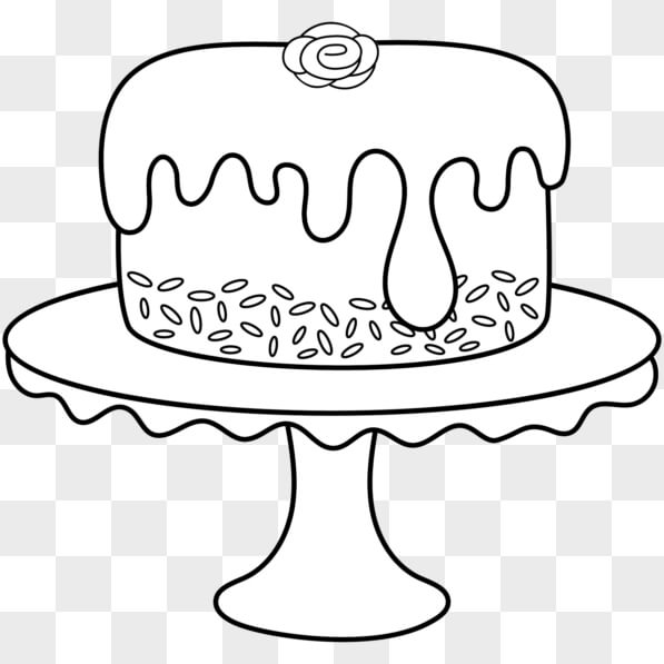 Télécharger Page à colorier de gâteau avec du glaçage et du glaçage ...