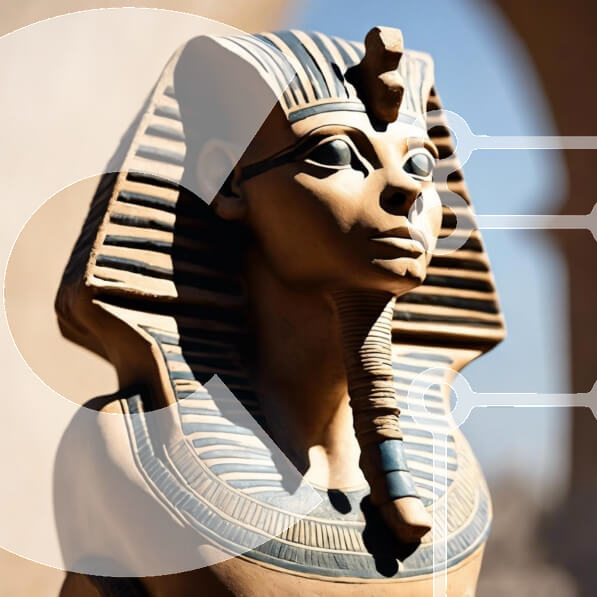 Oud Egyptisch farao standbeeld uit de Ptolemaeïsche dynastie stockfoto ...