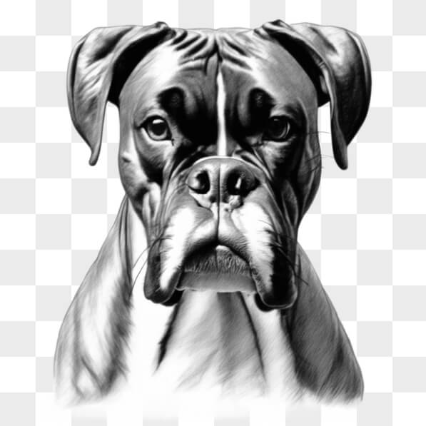 Download Black and White Drawing of Boxer Dog Sketches Online ...