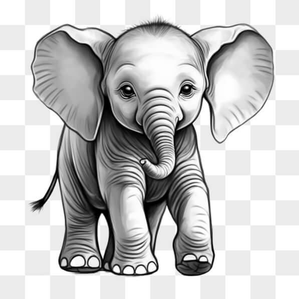 Download Black-and-White Elephant Drawing Sketches Online - Creative ...