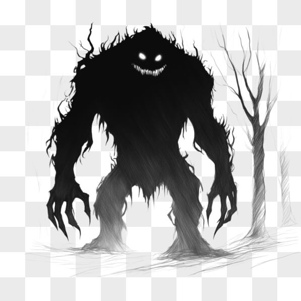 Download Scary Monster Drawing Sketches Online - Creative Fabrica