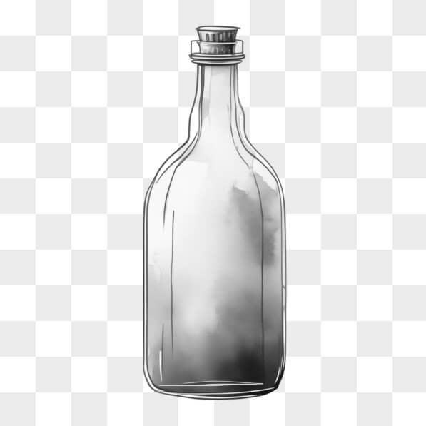 Download Empty Glass Bottle Drawing Sketches Online - Creative Fabrica