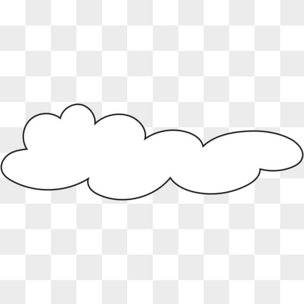 Download Black and White Cloud Drawing PNGs Online - Creative Fabrica