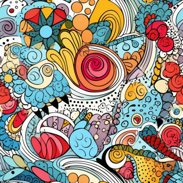 Download Colorful Doodles on Seamless Pattern Patterns Online ...