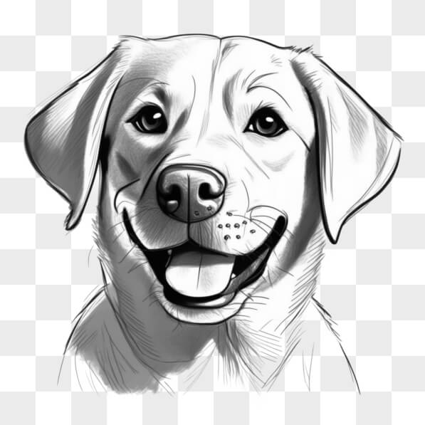 Download Smiling Dog Drawing Sketches Online - Creative Fabrica