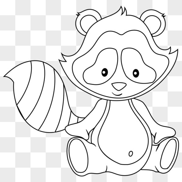 Download Raccoon Coloring Page PNGs Online - Creative Fabrica