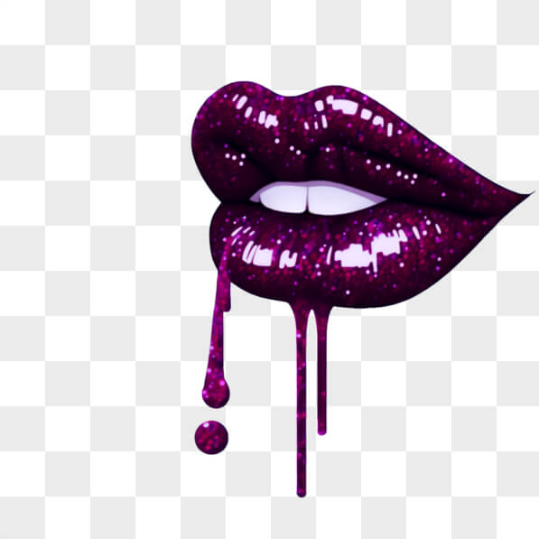 Download Dripping Purple Lipstick PNGs Online - Creative Fabrica