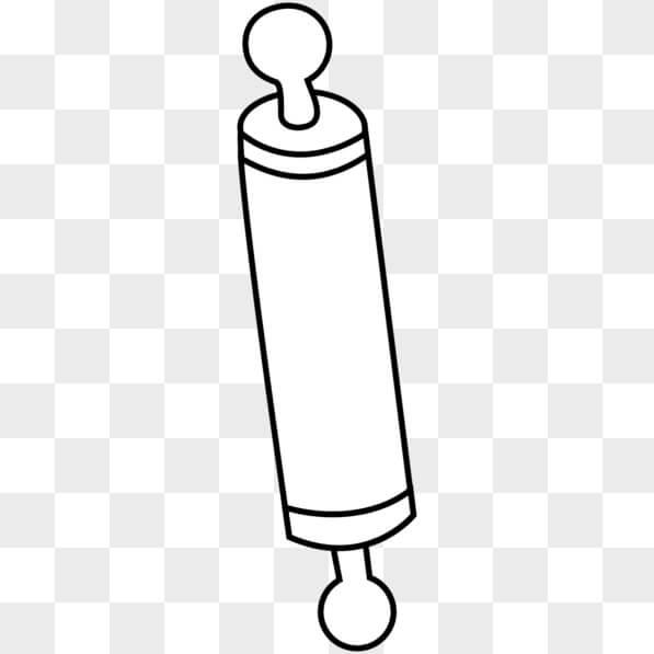 Download Black and White Rolling Pin Illustration PNGs Online ...