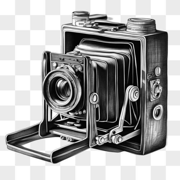 Download Detailed Drawing of Old-Fashioned Camera Sketches Online ...