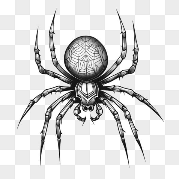 Download Black and White Spider Drawing Sketches Online - Creative Fabrica