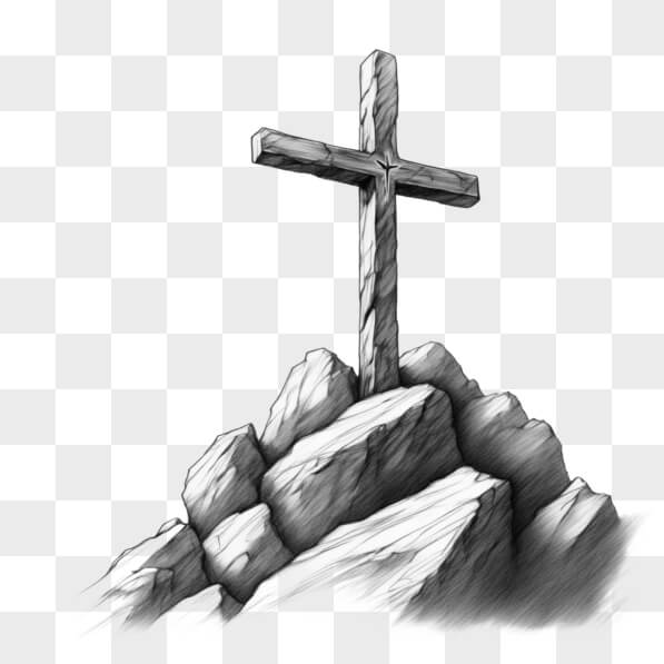Baixe Desenho simbólico de cruz Sketches - Creative Fabrica