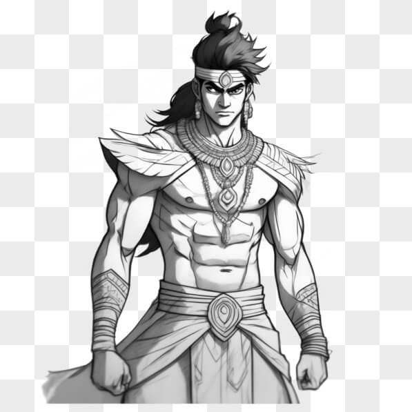 Download Indian Man Drawing in Traditional Attire Sketches Online ...