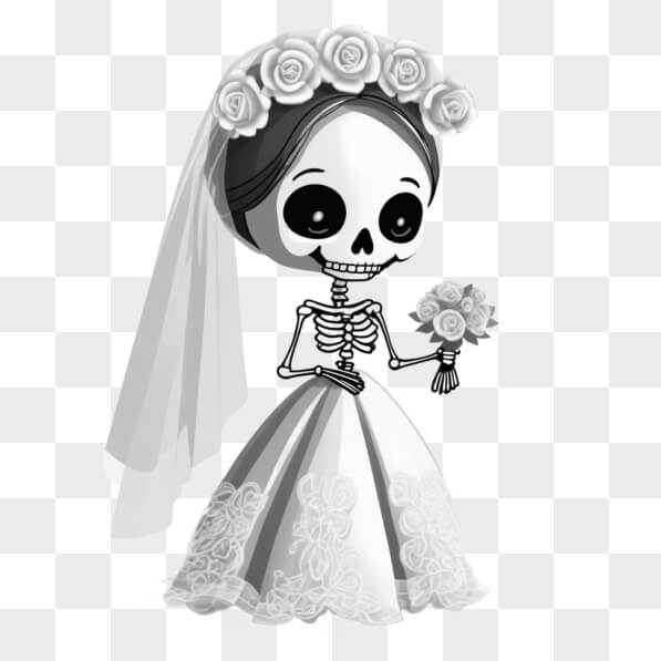 Download Skeleton Bride Illustration Sketches Online - Creative Fabrica