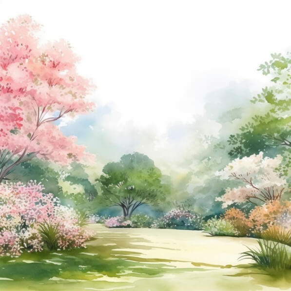 Download Idyllic Springtime Watercolor Painting Backgrounds Online ...