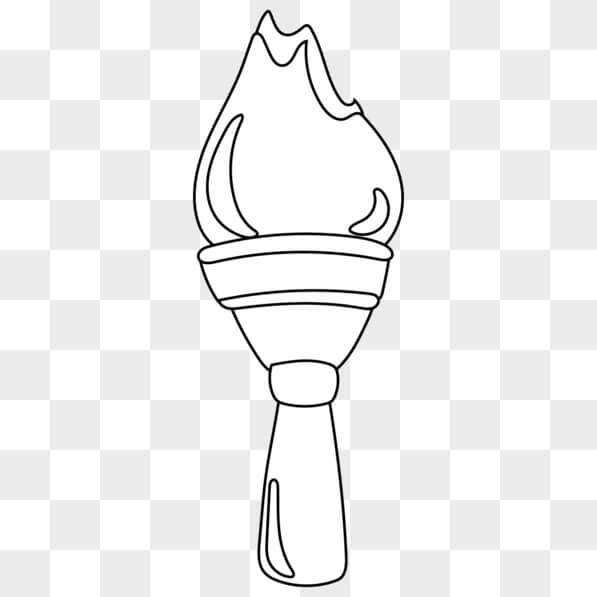 Download Black and White Olympic Torch Drawing PNGs Online - Creative ...