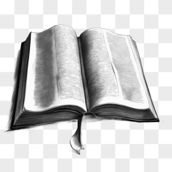 Download Illustration of an Open Book - The Bible Sketches Online ...