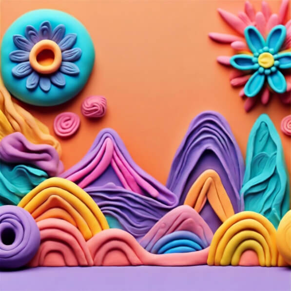 Download Colorful Clay Art Piece Backgrounds Online - Creative Fabrica