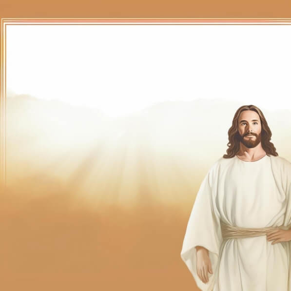 Download Portrait of Jesus on Orange Background Backgrounds Online ...