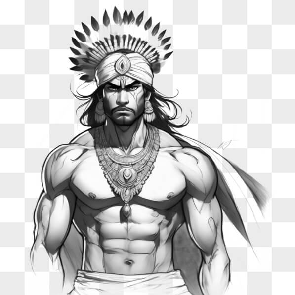Download Black and White Drawing of Indian Man with Character Sketches ...