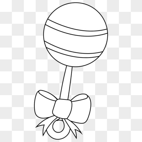 Download Baby Rattle Outline Drawing PNGs Online - Creative Fabrica