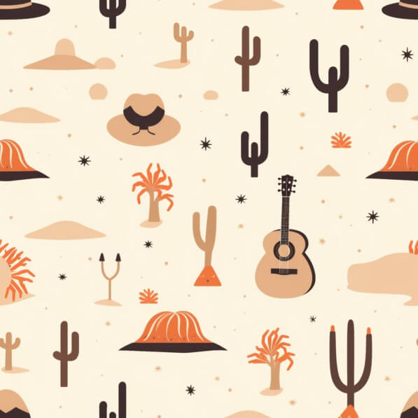 Download Western-Themed Seamless Pattern Patterns Online - Creative Fabrica