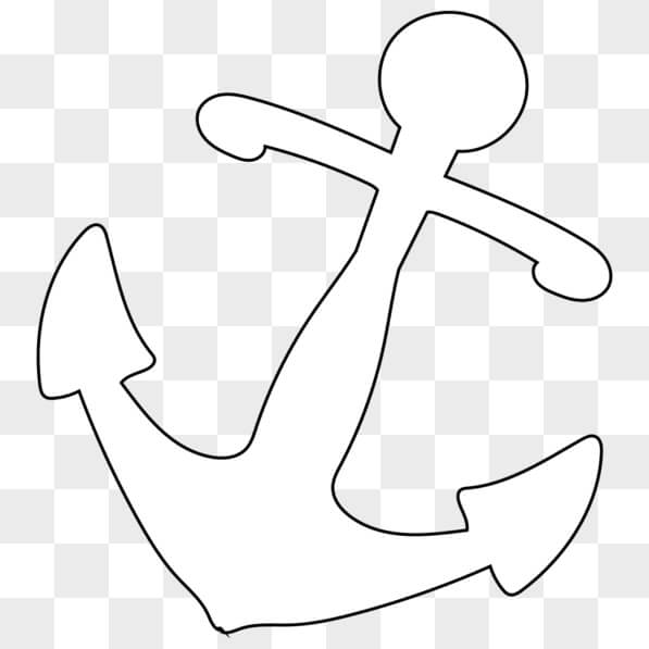 Descarga Plantilla de Silueta de Ancla en Blanco y Negro PNGs En Línea ...