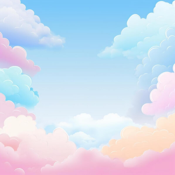 Download Colorful Cartoon-Like Cloud Background Backgrounds Online ...