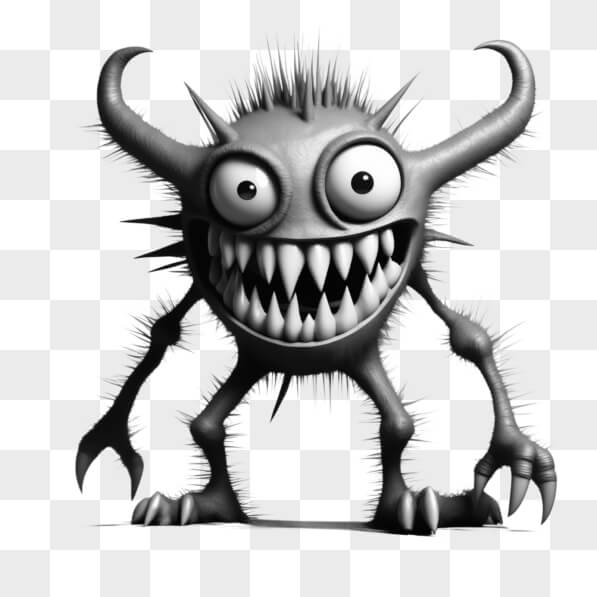 Download Black and White Monster Drawing Sketches Online - Creative Fabrica