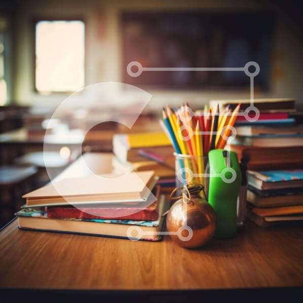 Download Classroom with Books, Pencils, and School Supplies Stockphotos ...
