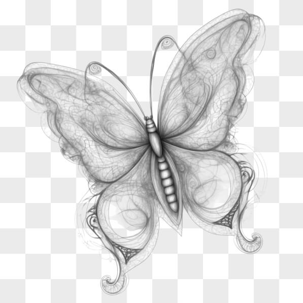 Download Intricately Detailed Butterfly Drawing Sketches Online ...