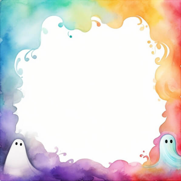 Download Colorful Frame with Ghosts Backgrounds Online - Creative Fabrica