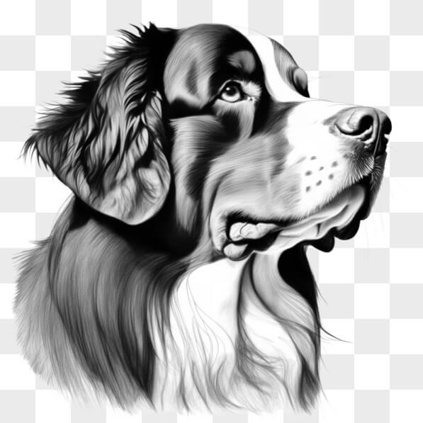 Download Bernese Mountain Dog Drawing Sketches Online - Creative Fabrica