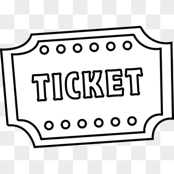 Download Black and White Ticket Image PNGs Online - Creative Fabrica
