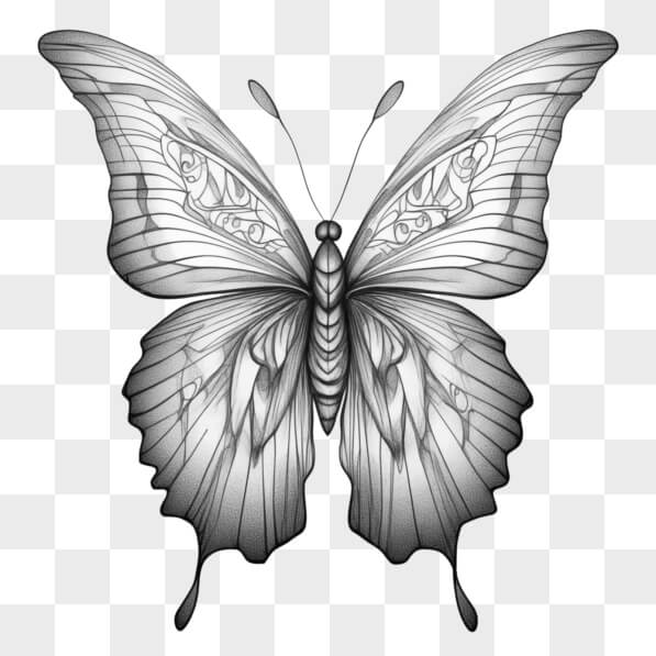 Download Intricately Detailed Butterfly Drawing Sketches Online ...
