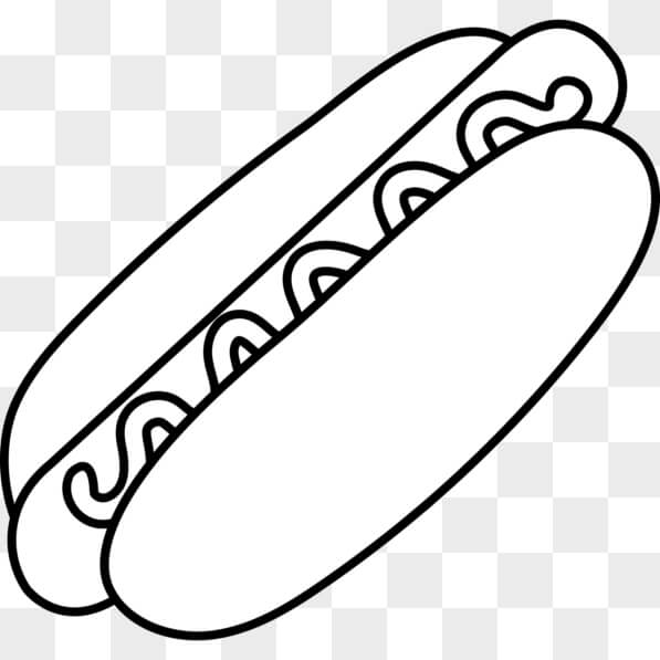 Download Hot Dog Outline PNGs Online - Creative Fabrica
