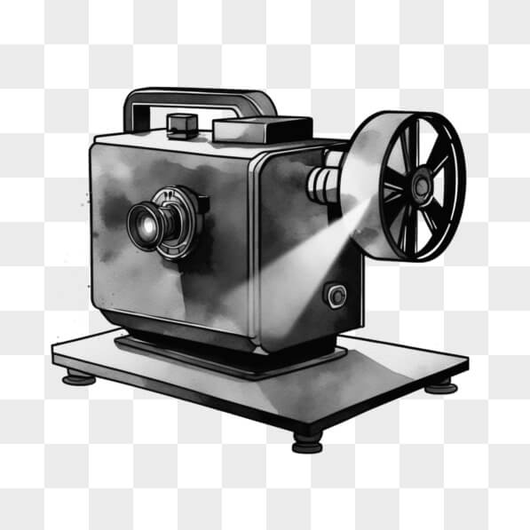 Download Vintage Movie Projector Drawing on Stand Sketches Online ...
