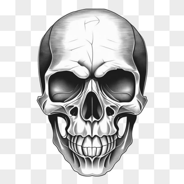 Download Detailed Drawing of a Smiling Skull Sketches Online - Creative ...
