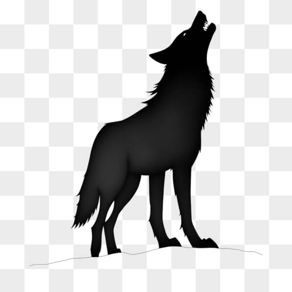Download Black Wolf Howling at the Moon with Other Animals Sketches Online - Creative Fabrica