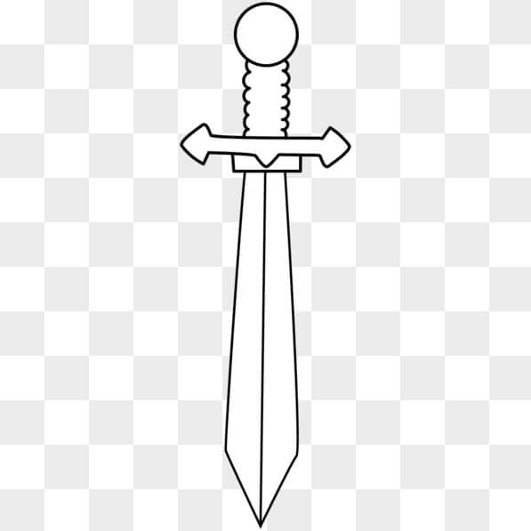 Download Simple Sword Outline PNGs Online - Creative Fabrica