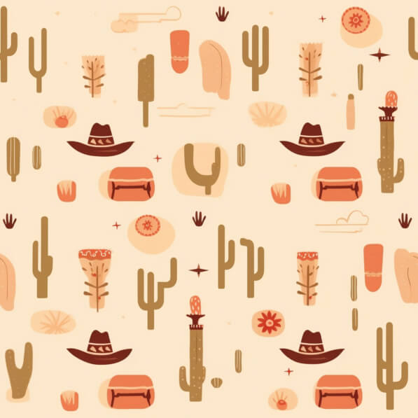 Download Western Themed Seamless Pattern Patterns Online - Creative Fabrica